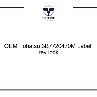 3B7720470M Label rev lock - East Marine LLC