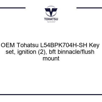 L54BPK704H-SH Key set, ignition (2), bft binnacle/flush mount - East ...